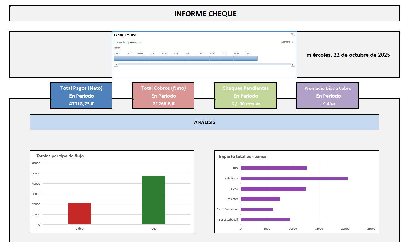 Plantilla Cheque Excel